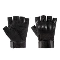 China Hard Knuckle Combat Half Finger Tactical Gloves Shock Resistant For Hiking for sale
