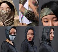China Camouflage Quick Drying Tactical Neck Gaiter Outdoor Cycling Headscarf Anti Sand for sale