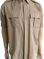 China Security Uniform Tactical Khaki Uniform Set With Short Sleeve Straight Leg 45 Wool 55 Polyester Blend For Men Security Personnel for sale