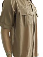 China Security Uniform Tactical Khaki Uniform Set With Short Sleeve Straight Leg 45 Wool 55 Polyester Blend For Men Security Personnel for sale