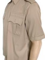China Security Uniform Tactical Khaki Uniform Set With Short Sleeve Straight Leg 45 Wool 55 Polyester Blend For Men Security Personnel for sale