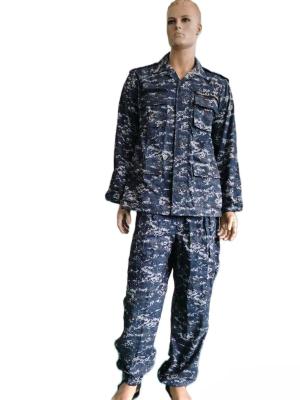 China BDU tactical Uniform Digital Blue Camouflage tactical Uniform Set  for Army Uses in 65 Polyester 35 Cotton Material for sale