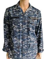 China BDU tactical Uniform Digital Blue Camouflage tactical Uniform Set  for Army Uses in 65 Polyester 35 Cotton Material for sale