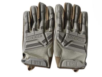 China Tactical Brown Combat Gloves Durable Leather  Reinforced Knuckle Protection for sale