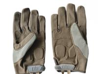 China Tactical Brown Combat Gloves Durable Leather  Reinforced Knuckle Protection for sale