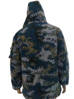 China Tactical Blue Camo Insulated Jacket Detachable Thermal Liner and Adjustable Waist Strap for sale