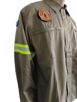 China Fire Fighting Work Outerwear Flame Retardant Heat Resistant Advanced Material With Reflective Strips tactical Uniform Clothing for sale