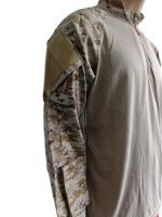 China Tactical Camo Combat Shirt with Half Zip and Arm Pockets Breathable Comfortable Frog Tactical Training Suit for sale