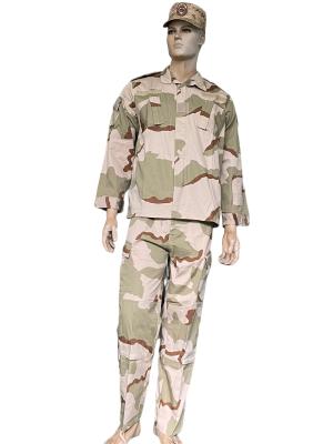 China Desert Camouflage Tactical Uniform ACU tactical Uniform Set Jacket And Pants In TC 65 35 Ripstop Fabric 230GSM For Army Uses for sale