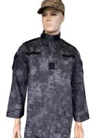 China ACU tactical Uniform Set Tactical Black Camo Uniform Set Durable Combat Outdoor Apparel for sale