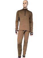 China Brown pure cotton tactical tactical close-fitting comfortable thermal underwear set for sale