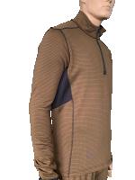 China Brown pure cotton tactical tactical close-fitting comfortable thermal underwear set for sale