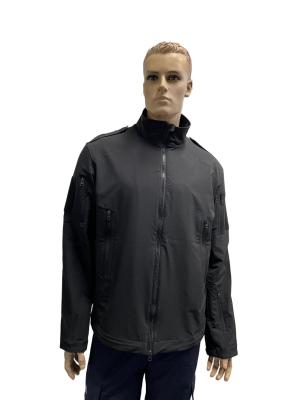 China Men's Black Wear-Resistant & Warm-Resistant Outdoor Tactical Training and Duty Multi-Pocket Softshell Jacket for sale