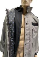 China 3-in-1 Waterproof Security Jacket with Detachable Fleece Liner & Epaulettes for Winter Duty Patrol for sale