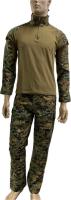 China Breathable Coyote Brown Tactical Combat Shirt with Digital Camo Pants Set for sale