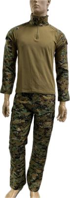 China Breathable Coyote Brown Tactical Combat Shirt with Digital Camo Pants Set for sale