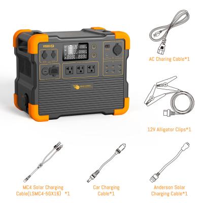 China Lightweight Portable Lithium Battery Solar Generator with 2200W Pure Sine Wave Inverter and 2 Hours Charging Time for sale