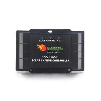 China MT504-8A PWM Solar Charge Controller 12V/24V 8A with IP67 Waterproof Rating and 5-Stage Charging for sale