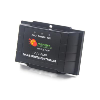 China Compact 8A PWM Solar Charge Controller 104x65x23mm for 12V/24V Systems with IP67 Waterproof Rating for sale