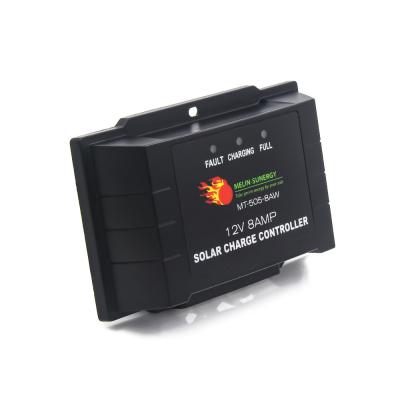 China IP67 Waterproof 8A PWM Solar Charge Controller with 12V/24V Auto Detection and 140W Max Input for sale