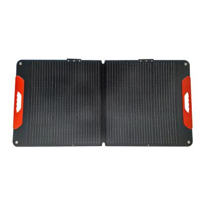 China 100W Portable Folding Solar Panel with 22% Efficiency and IP65 Waterproof Rating for Camping and Outdoor Power for sale