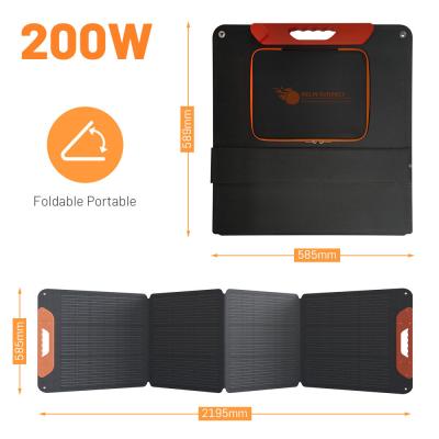 China 200W Portable Folding Solar Panel with 22% Efficiency, IP65 Waterproof Rating and Multiple Output Options for sale