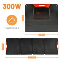 China ETFE IP65 300W Portable Folding Solar Panels with 4X75W Output and 22% Efficiency for RV and Camping for sale