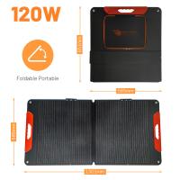 China 120W Portable Folding Solar Panel with 22% Efficiency, 20V Output for Camping and RV Power for sale