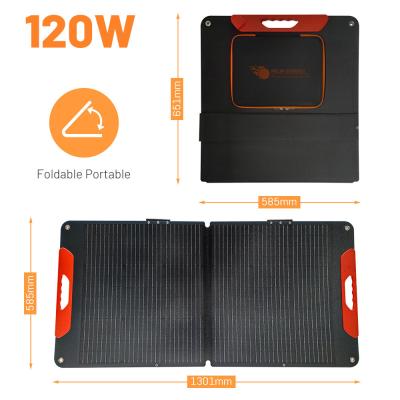 China 120W Portable Folding Solar Panel with 22% Efficiency, 20V Output for Camping and RV Power for sale