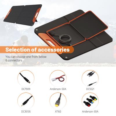China 120W Portable Folding Solar Panel with 6A Output and IP65 Waterproof Rating for Camping and RV Power for sale
