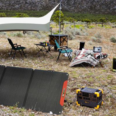 China IP65 ETFE Portable Folding Solar Panel 100W with 22% Efficiency and 615x560mm Folded Size for sale