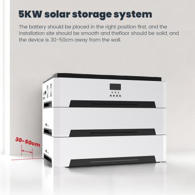 China 5KW Off-Grid Solar Energy Storage System with 5.12kWh LiFePO4 Battery and 5000W Pure Sine Wave Inverter for sale