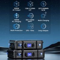 China X2000 2072Wh Solar Generator with 2000W AC Output and 150V PV Input - Portable UPS Power Station for sale