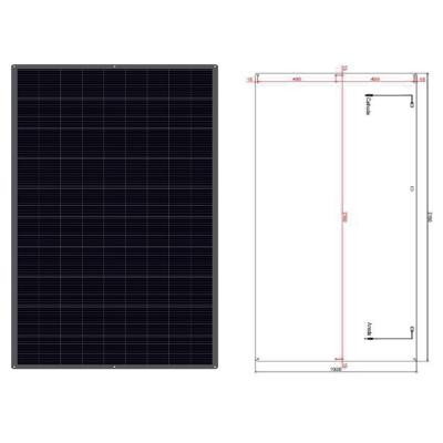 China 100W Semi Flexible Solar Panel with 30° Curvature, IP67 Waterproof Rating and 5-Year Warranty for RV & Marine Use for sale