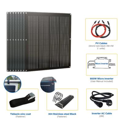 China IP67 Semi Flexible Monocrystalline Solar Panel 100W-120W with 30° Curvature and 22% Cell Efficiency for sale