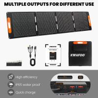 China 200W 12V Portable Folding Solar Panel with 22% Efficiency and IP65 Rating for Motorhomes and Outdoor Use for sale