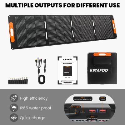 China 200W 12V Portable Folding Solar Panel with 22% Efficiency and IP65 Rating for Motorhomes and Outdoor Use for sale