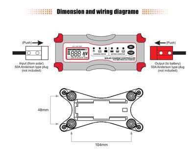 China Digital Solar Charge Controller with Intelligent Charging, Anderson Connector, and LCD Display for Efficient Energy Management for sale