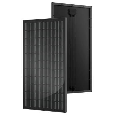 China 130 Watt Whole Black Solid Solar Panel 20 Volt Premium Monocrystalline Solar Panels for RV Camper Marine Home Rooftop for sale