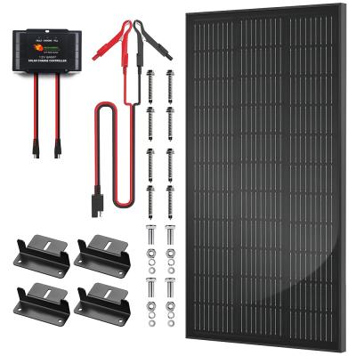 China 100W RV Solar System RV Solar Charging Kit Renewable Energy Source for Mobile Homes and Camping Equipment capable for charging 12V AGM ,GEL ,WET and LiFePO4 battery for sale