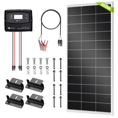 China 200W RV Solar Panel Kits Portable off grid rv camper solar system for Mobile Homes and Outdoor Adventures for sale