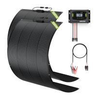 China 400w solar panel kit with mppt charge controller and 2pcs semi flexible solar panel , suitable for 8 different types of battery , monitoring the system data on mobile for sale