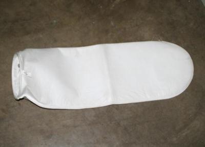 China Nonwoven Punched 50 / 150 Micron Filter Bag Polypropylene / Polyester Steel Ring for sale