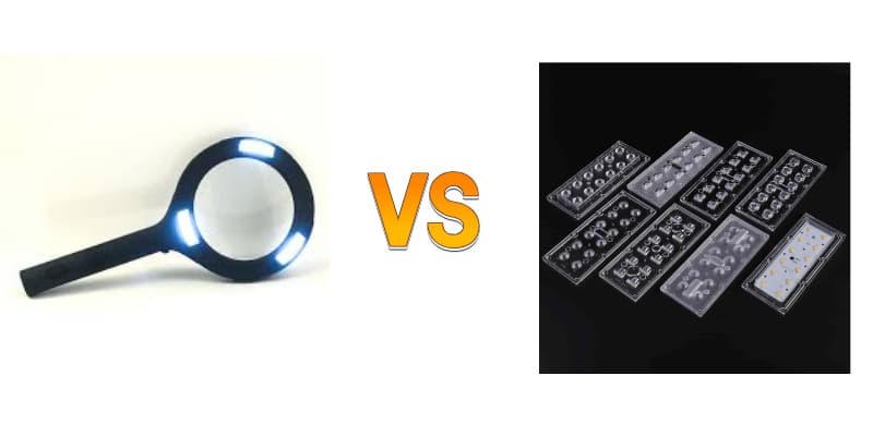 magnifying lens and led lens