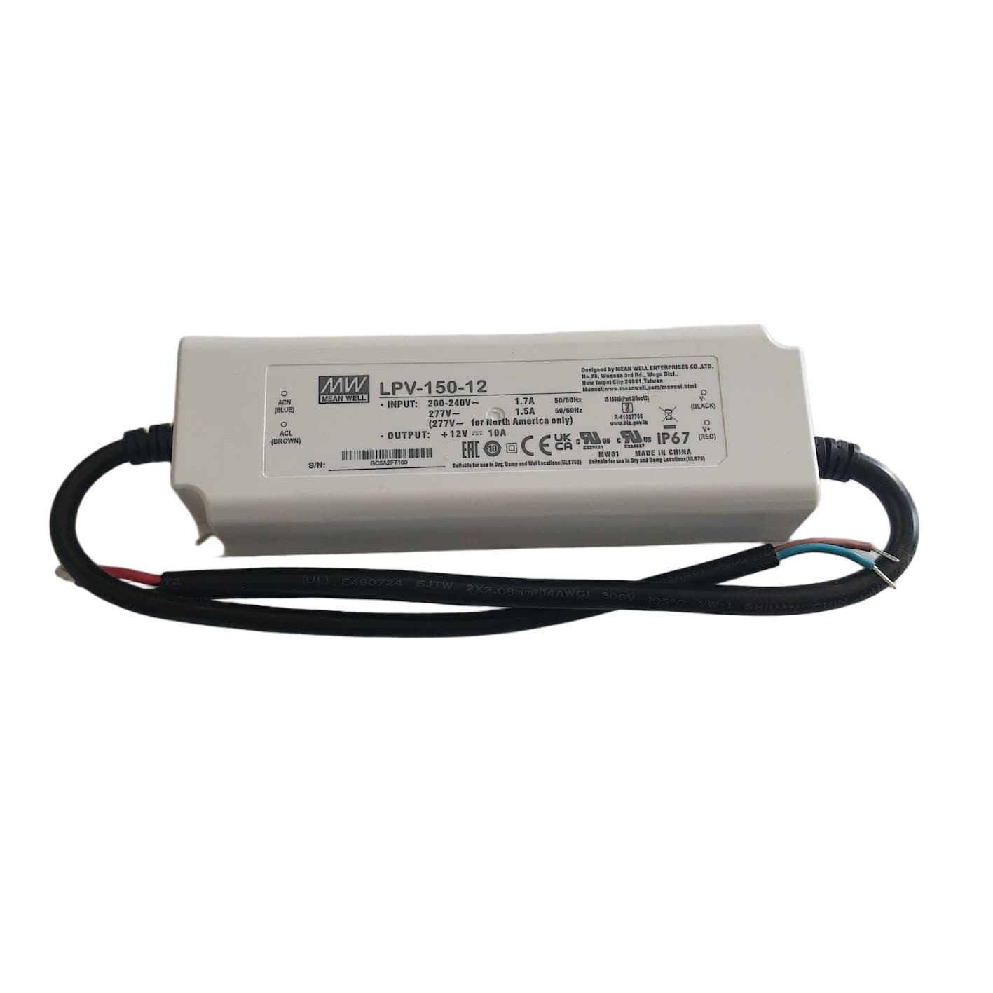 120W 12V constant voltage LED power supply