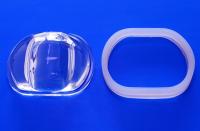 China COB LED Glass Lens 85x69mm for Street Lights - 70x150° Beam Angle, ROHS Certified, Compatible with CXB 2590/3590 for sale