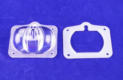 China COB LED Street Light Lens 86×76×30.6mm PC Optical with 91% Transmittance and 166×85° Beam Angle for sale