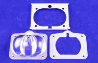 China Optical Grade PC COB LED Lens 86x76x30.6mm for Street Lighting with Silicone Gasket for sale