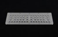 China 56W LED Optical Lens Array for SMD 3030 Street Lighting - 256.6×78.6×7.1mm Lens, 233×55×1.5mm PCB for sale