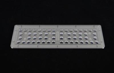 China 56W LED Optical Lens Array for SMD 3030 Street Lighting - 256.6×78.6×7.1mm Lens, 233×55×1.5mm PCB for sale